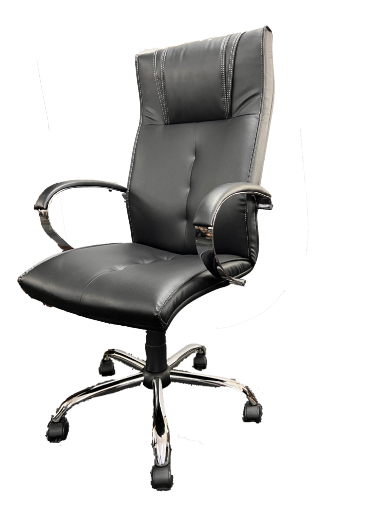 Executive High Back Chair, Chrome Leg - Chai & Chai Trading Sdn Bhd