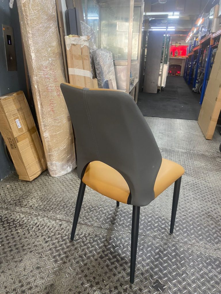 DARKGREY + BROWN / PU Seat Dining Chair [NETT] - Chai & Chai Trading ...
